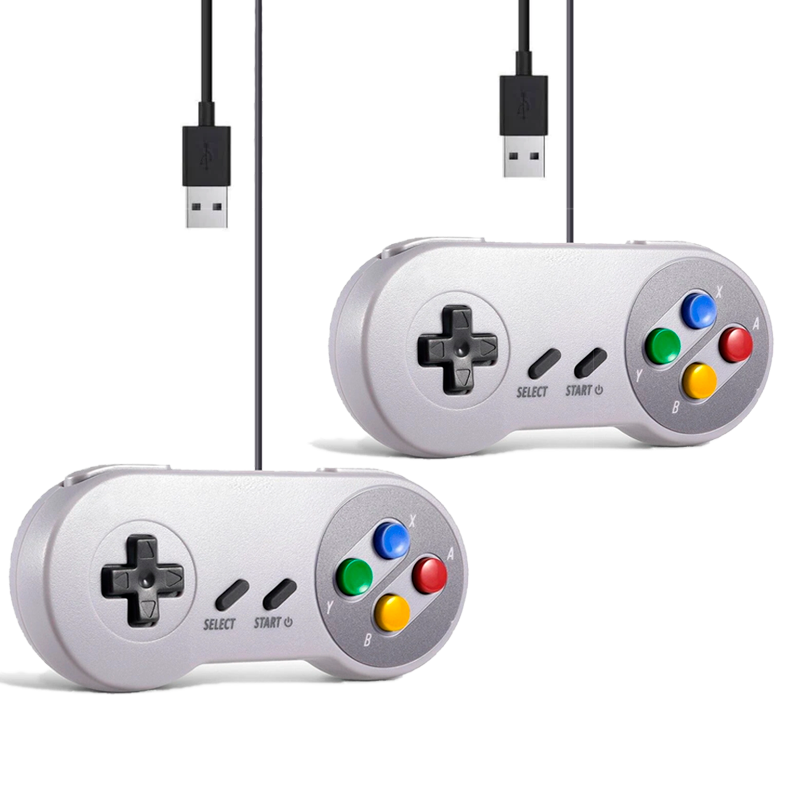 Pack 2 Und Mando USB SNES – Juegos Clásicos Retro para PC, TV Box ...